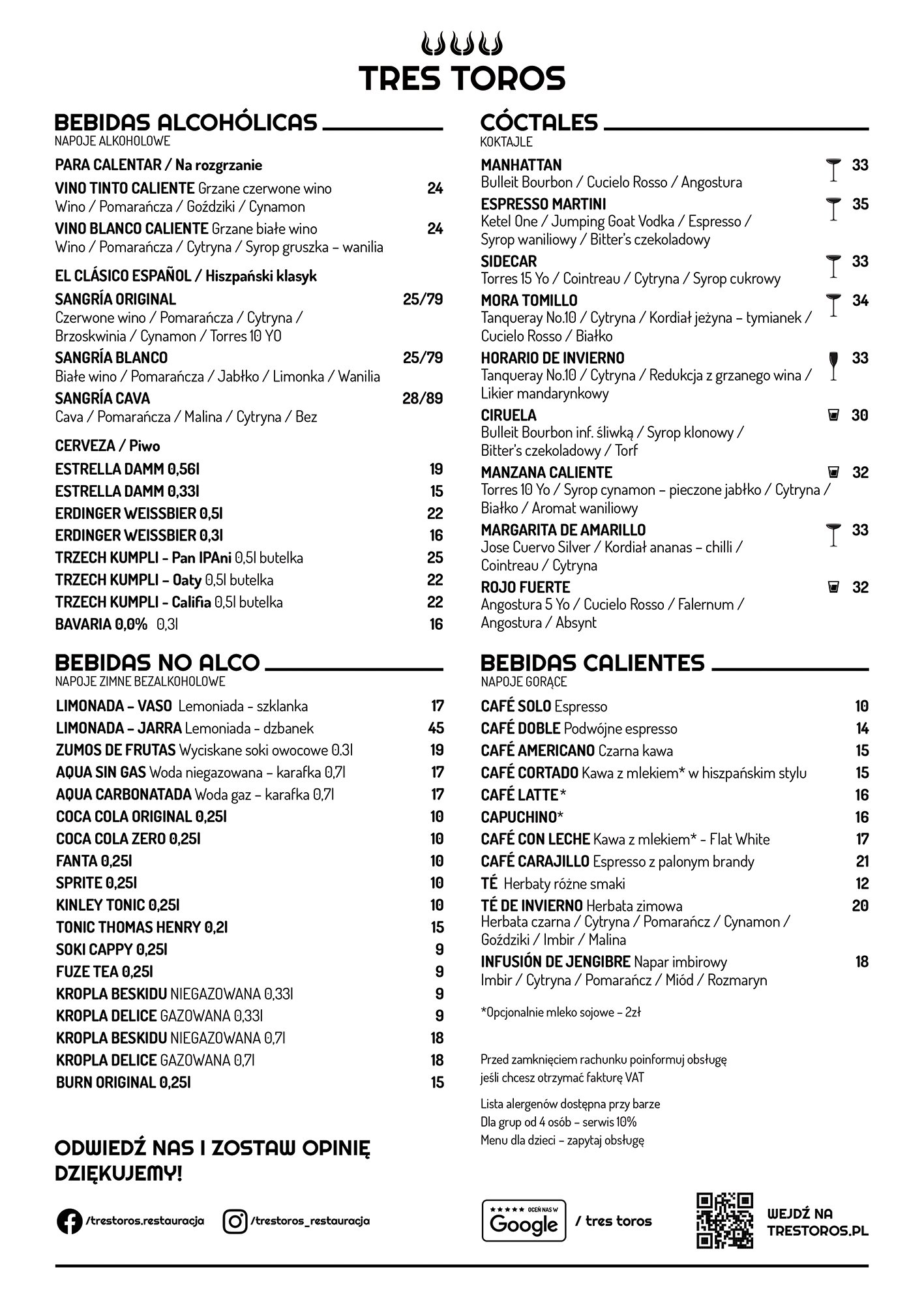 Tres Toros – Najlepsza hiszpańska restauracja w Warszawie