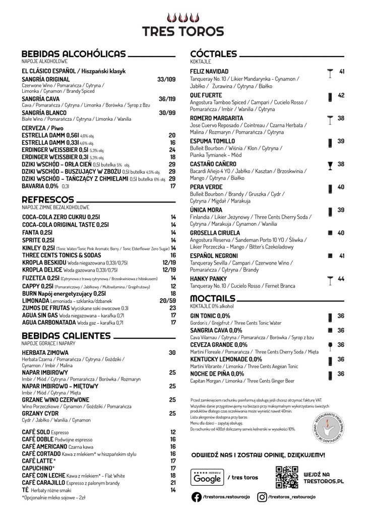 Tres Toros – Najlepsza hiszpańska restauracja w Warszawie